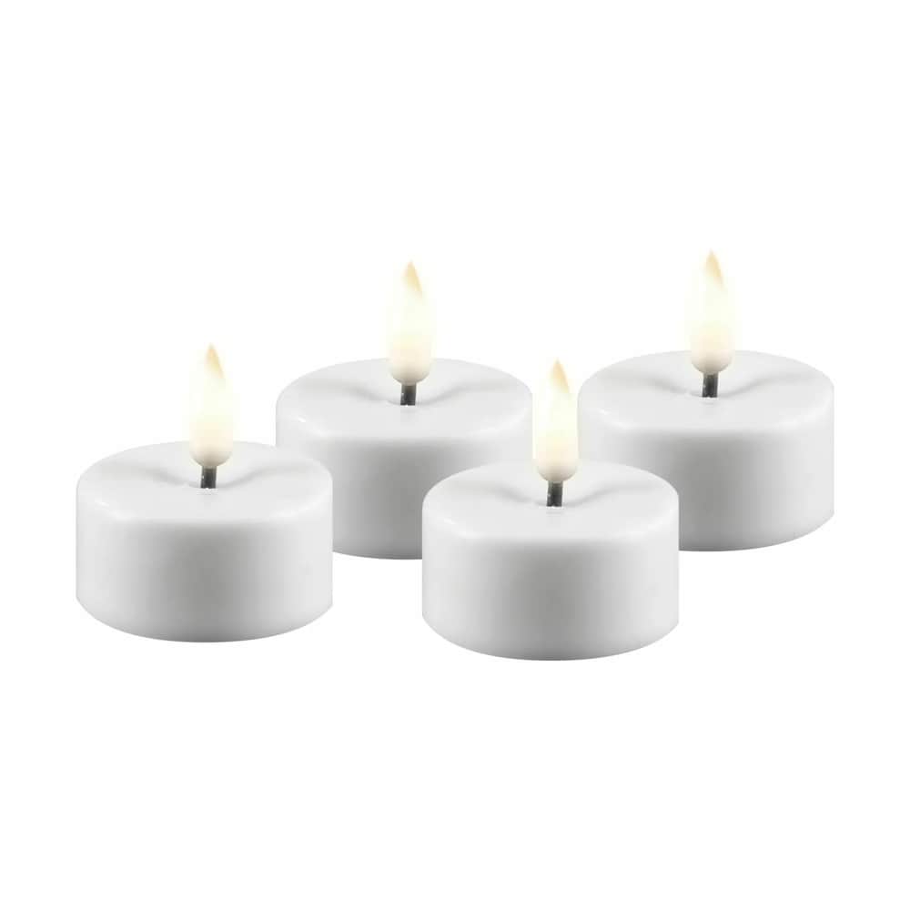 Deluxe Homeart - LED Fyrfadslys - 4 stk. - H 4 x Ø 3,5 cm - Stearin ...