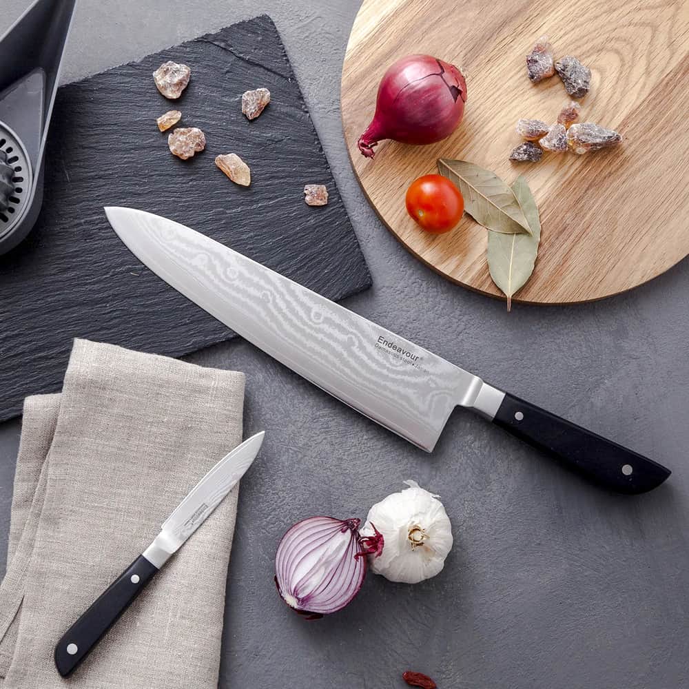 Endeavour - Big Chopper Kokkekniv - L 24 cm - Damaskusstål | Imerco