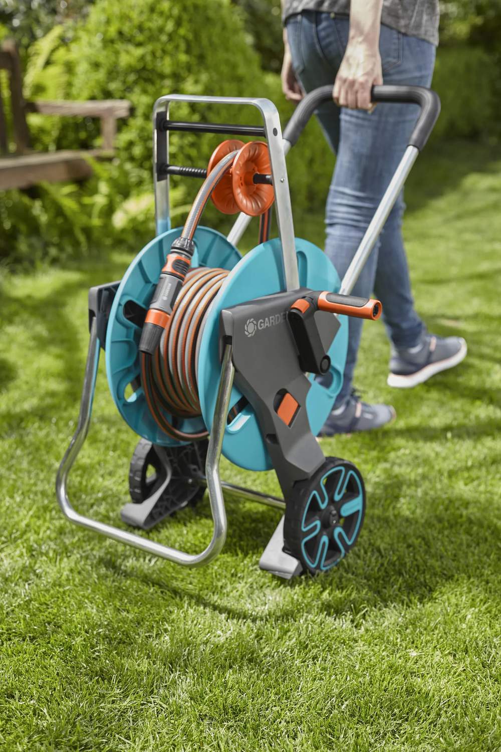 Gardena - CleverRoll Slangevognssæt M Easy - 20 m - Anti-dryp - Inkl. Gardena System dele | Imerco