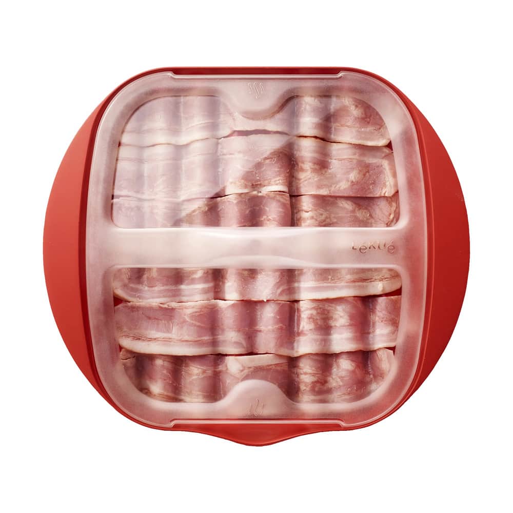 Lékué - Bacon Maker - L 28 x B 25 cm - BPA-fri plast - Rød | Imerco