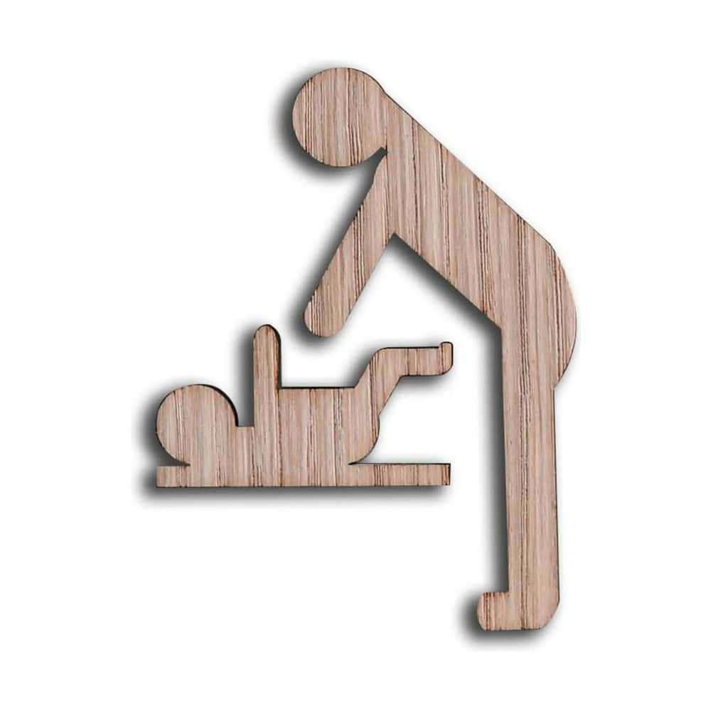 Minifabrikken - Piktogram - Pusle - H 9 x B 4,5 x D 0,5 cm - Lys eg ...