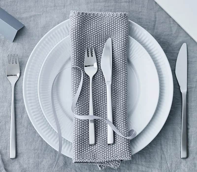 Gense - Fuga Bestiksæt - 16 dele - 4 kuverter - Rustfrit stål - Mat ...