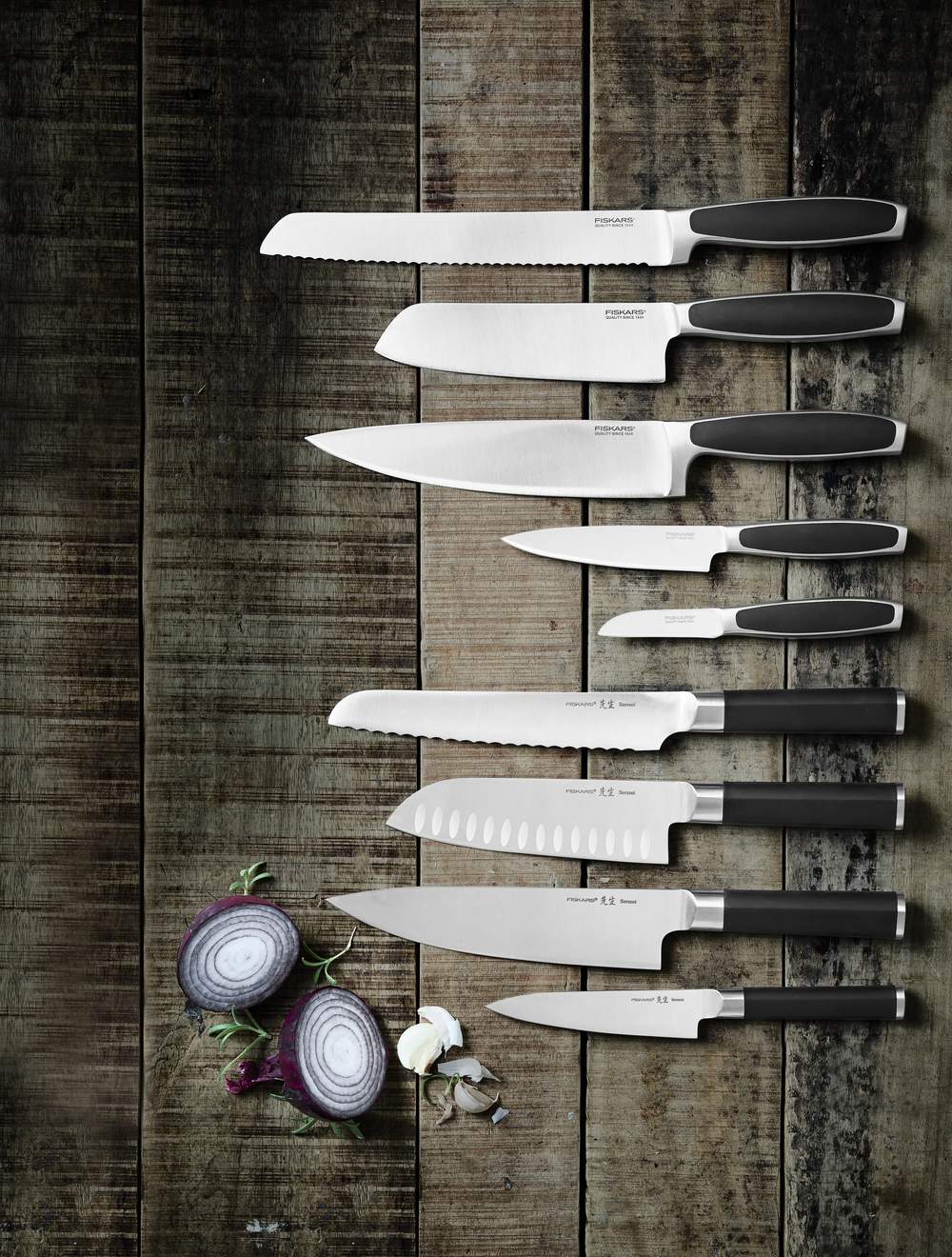 Fiskars - Sensei Brødkniv - L 19 cm - Rustfrit stål m. særlig hård ...