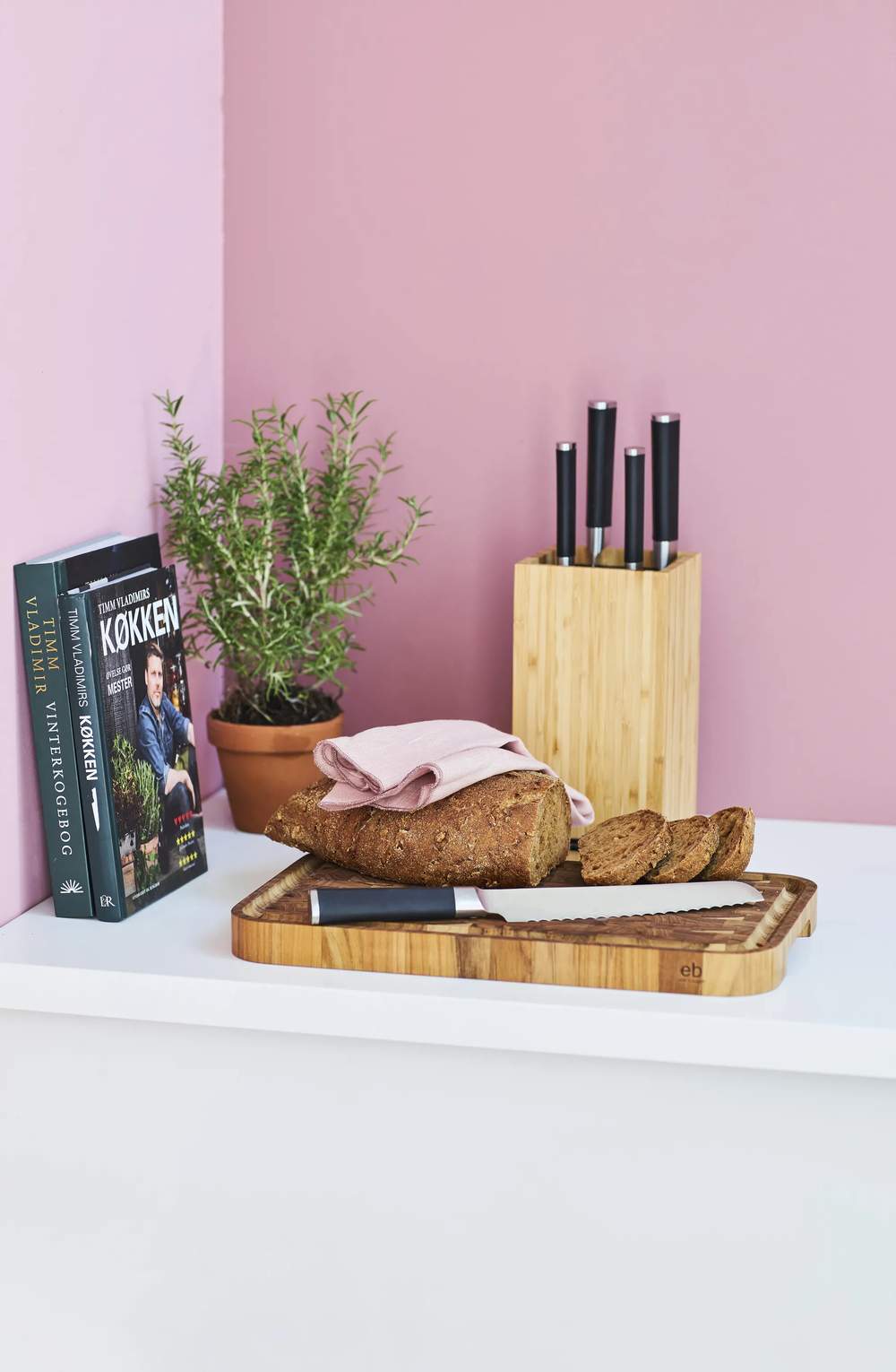 Fiskars - Sensei Knivblok - 6 dele - 5 knive + knivblok - Træ/stål | Imerco