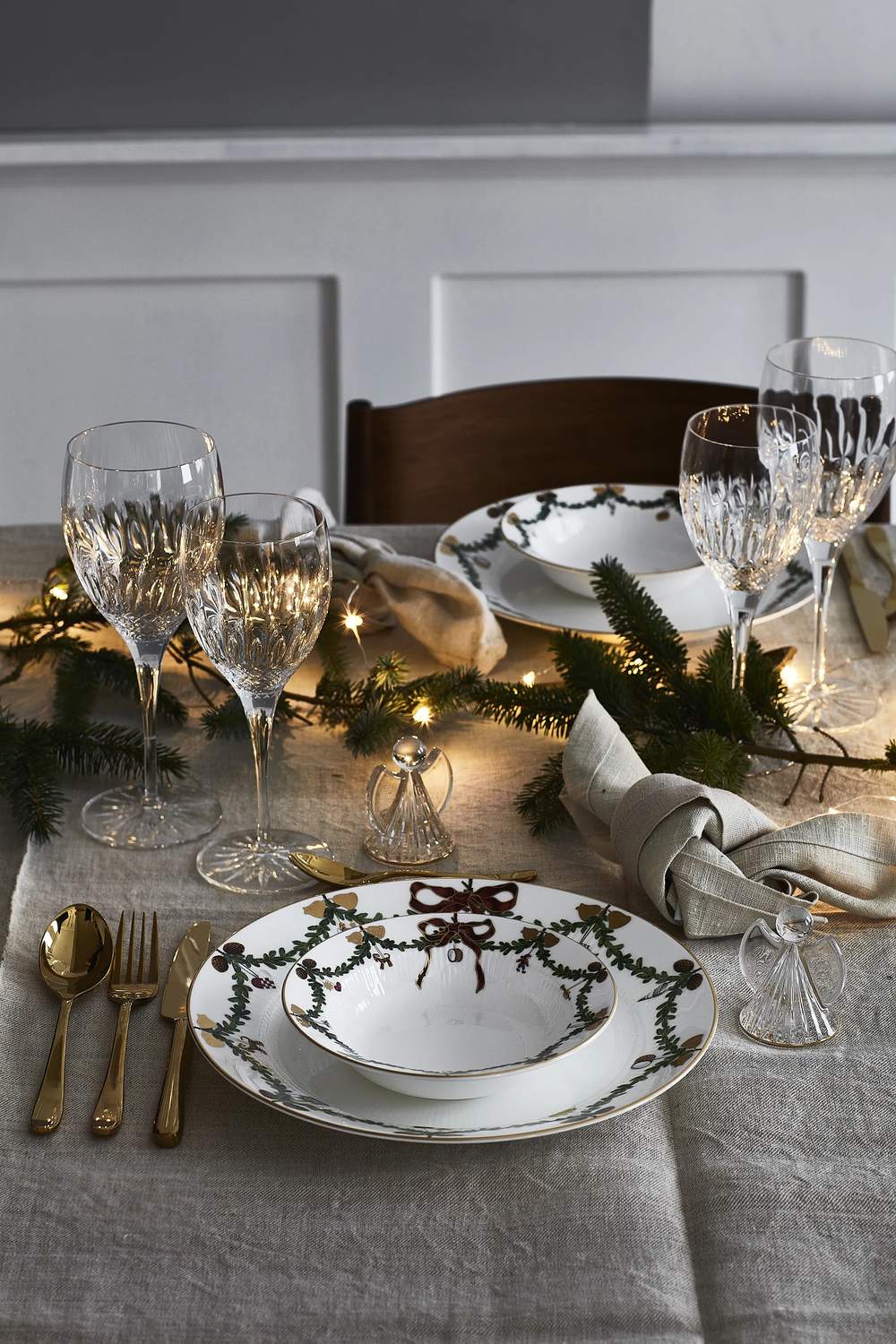 Holmegaard - Fairytales Engel - H 7,5 cm - Glas - Klar/guld | Imerco