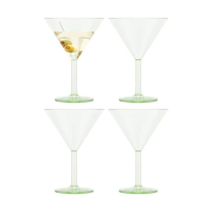 Køb Kvadrant Martiniglas - 4 stk. fra Bodum 18 cl - Plastik - Grøn | Imerco