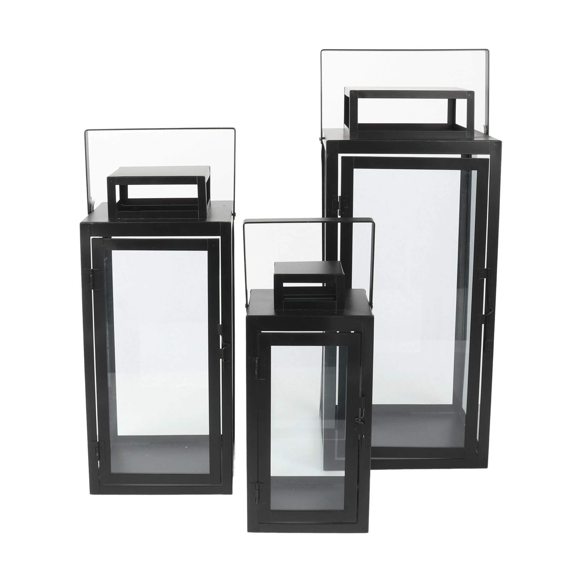 CASA Living - Lanternesæt - 3 stk. - 3 str. - Glas/metal - Sort | Imerco