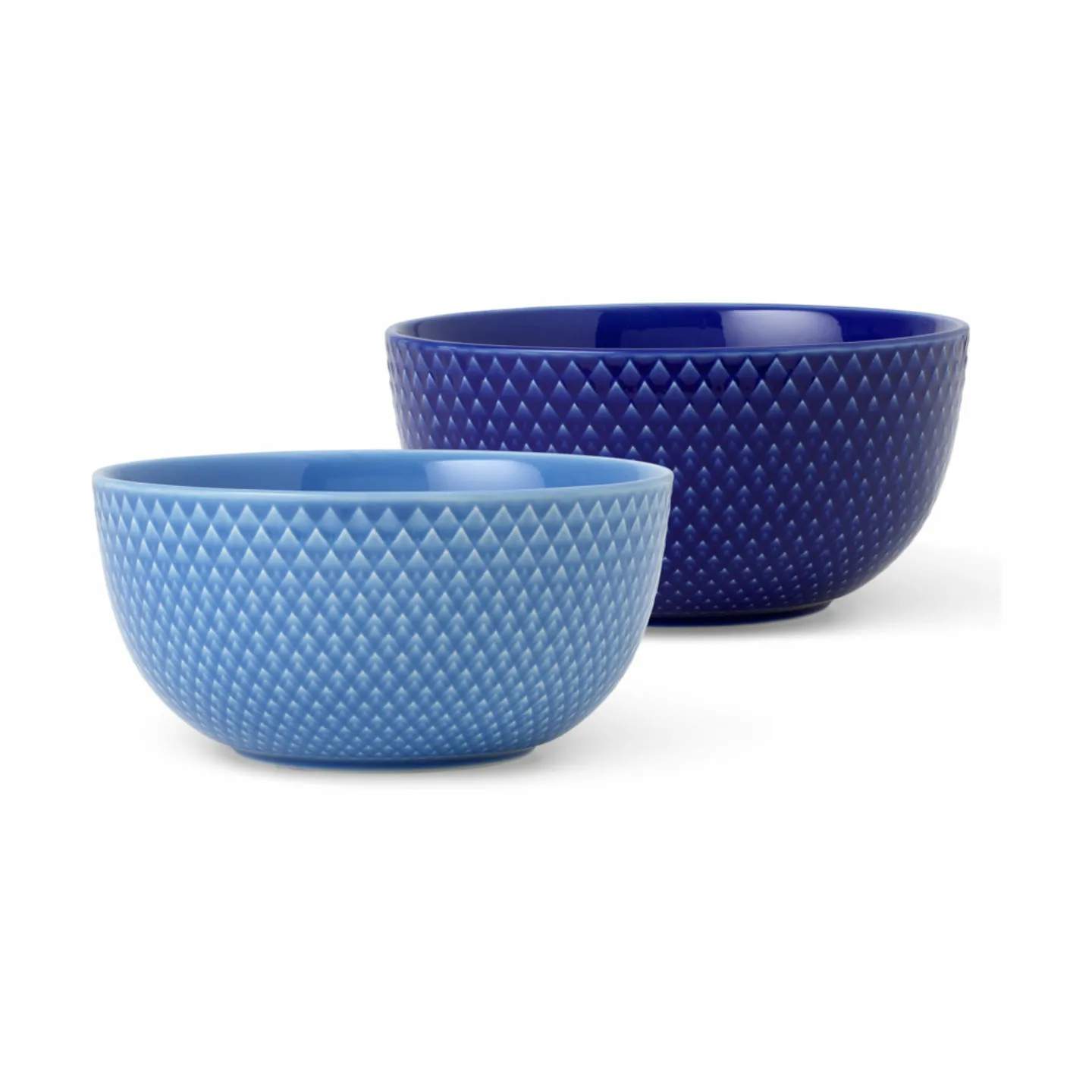 Lyngby Porcelæn - Rhombe Color Skålsæt - 2 dele - Ø 13,5 cm - Porcelæn ...