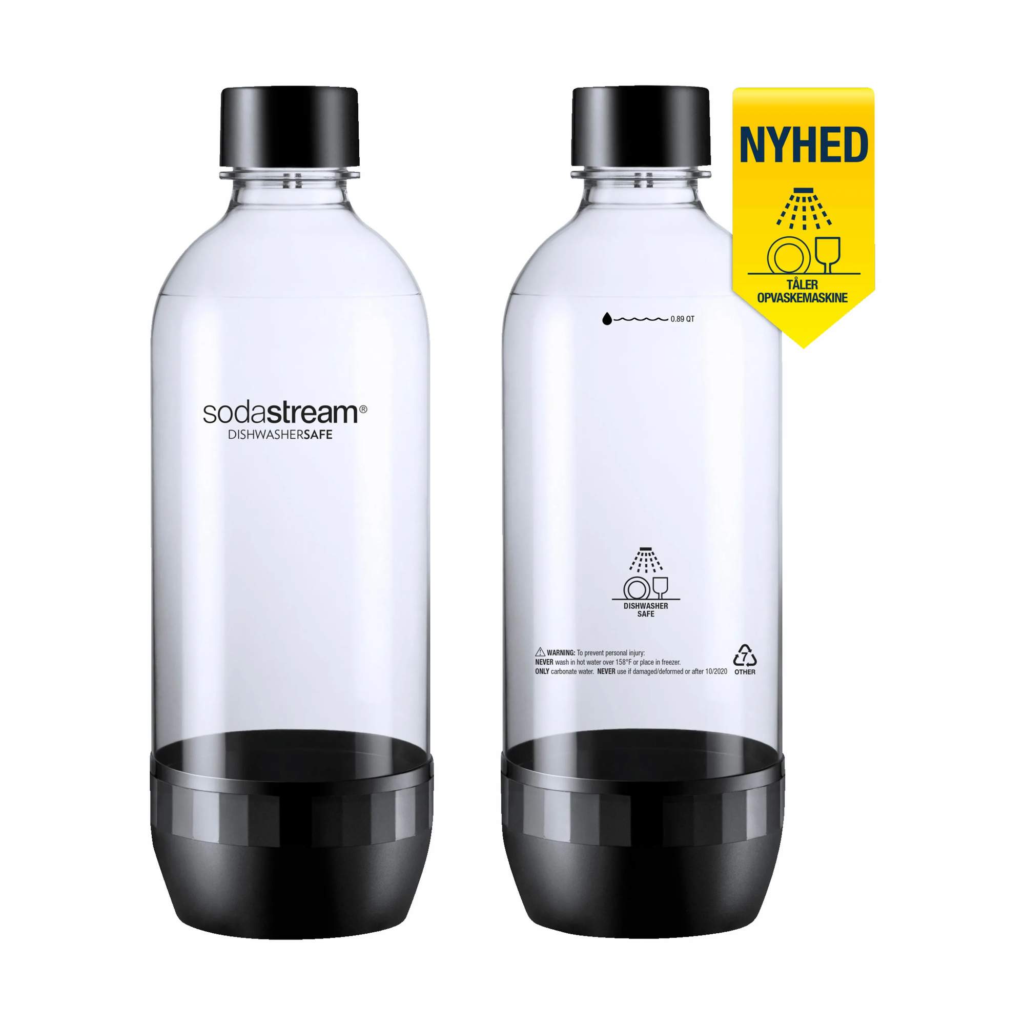 SodaStream - Flaske - 2 stk. - 1 liter - Plastik - Sort | Imerco