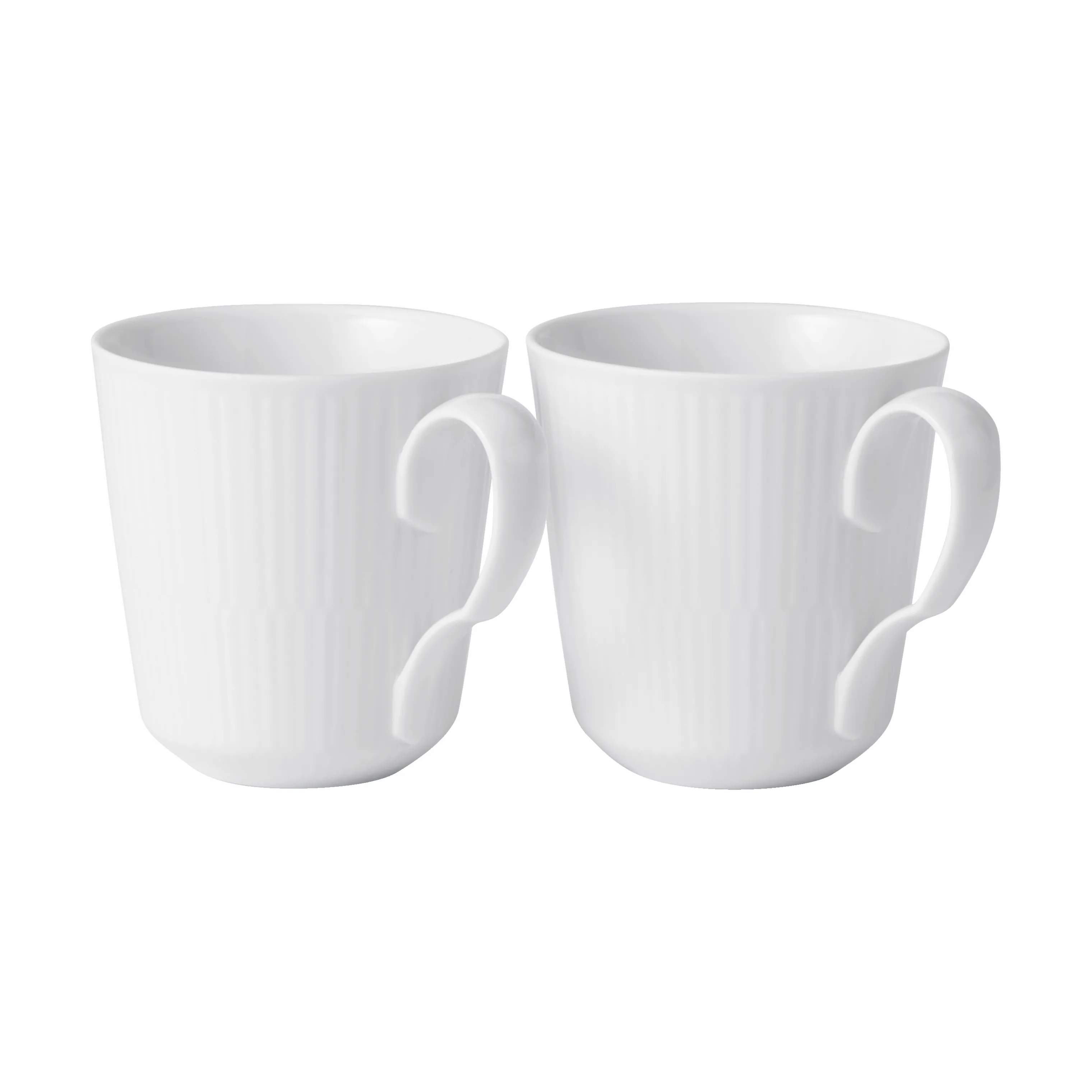 Hvid Riflet stel fra Royal Copenhagen | Imerco