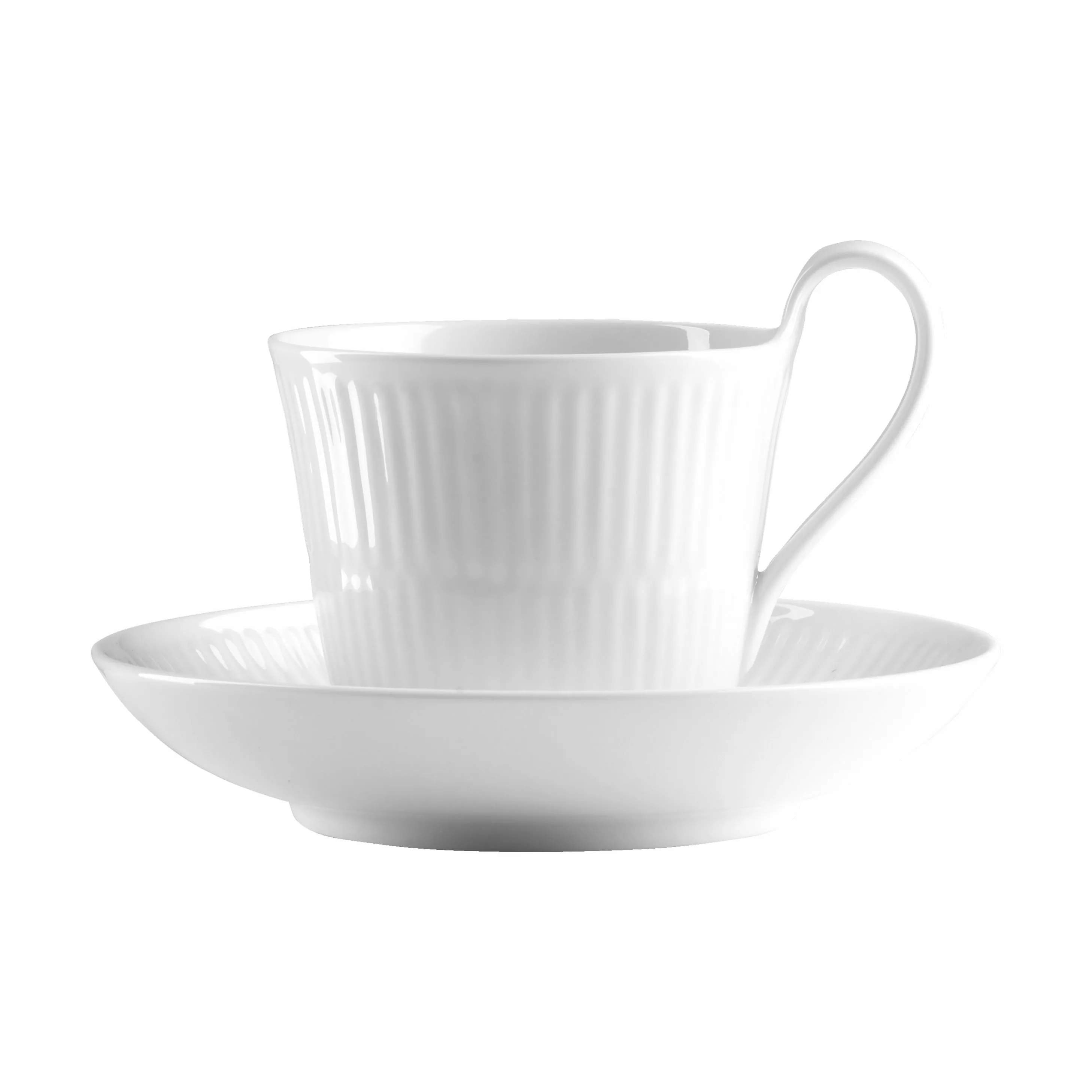 Hvid Riflet stel fra Royal Copenhagen | Imerco