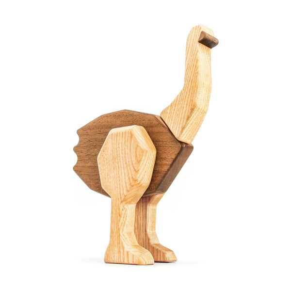 FableWood - Stor Struds - H 18 cm - Magnetisk - Valnødde-/asketræ | Imerco