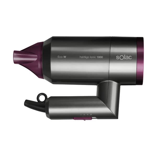 Solac - Foldbar Hårtørrer - 1800 Watt - 2 hastigheder - Inkl. tilbehør | Imerco