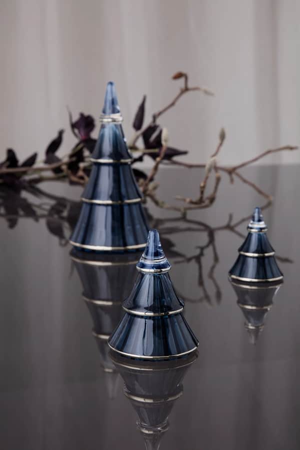 Holmegaard - Fairytales Juletræ - H 7,5 cm - Glas - Blå | Imerco
