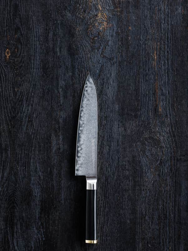 Timm Vladimir Kitchen - Kokkekniv - L 21 cm - Damaskusstål/POM/messing ...