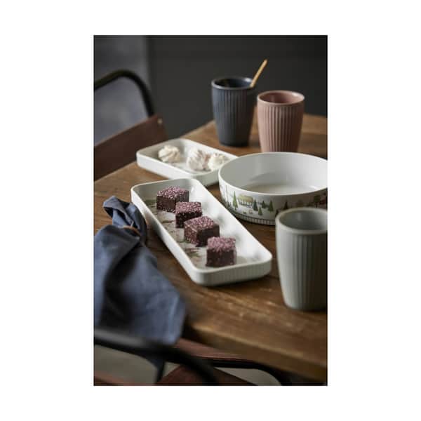 Pillivuyt - Vinter Fad - H 3 x B 12 x L 18 cm - Porcelæn - Hvid | Imerco