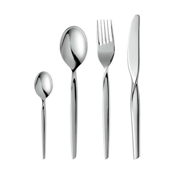 Gense - Twist Bestiksæt - 16 dele - 4 kuverter - Rustfrit stål - Blank ...