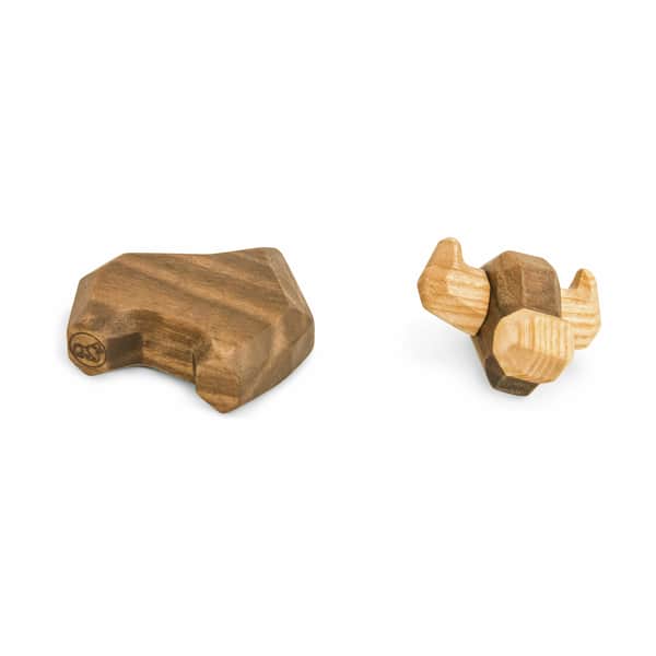 FableWood - Lille Tyr - H 11 cm - Magnetisk - Valnødde-/asketræ | Imerco