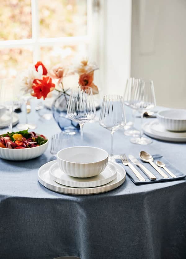 Georg Jensen - Bernadotte Frokosttallerken - Ø 20 cm - Porcelæn - Hvid ...