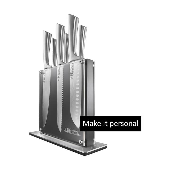 THE CUSTOM CHEF™ - Damashiro® Kin Knivblok - 7 dele - 6 knive ...